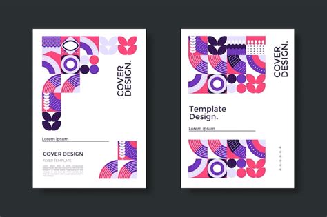 추상적 인 기하학적 모양 패턴 Bauhaus 최소한의 예술 디자인 배경 현대 원형 삼각형 및 사각형 Bauhaus 패턴 배경 포스터 및 유행을 커버 무료 벡터