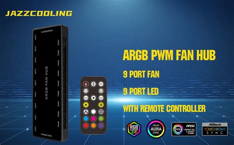 Argb Pwm Fan Hub Addressable 5v 3pin Argb 12v 4pin Pwm 2 In 1 Rgb Case