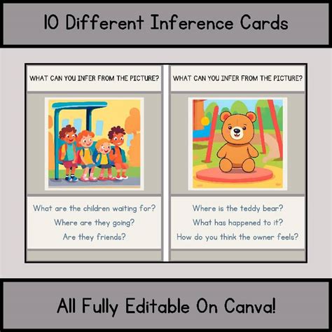 Inference Reading Comprehension Cards By Techlitteach Tpt
