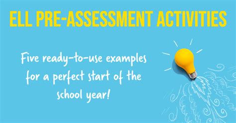 5 Ready To Use Ell Pre Assessment Activities For A Perfect Start Of The