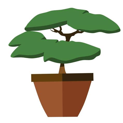 A Tree In Pot Vector Illustration Vector Art At Vecteezy