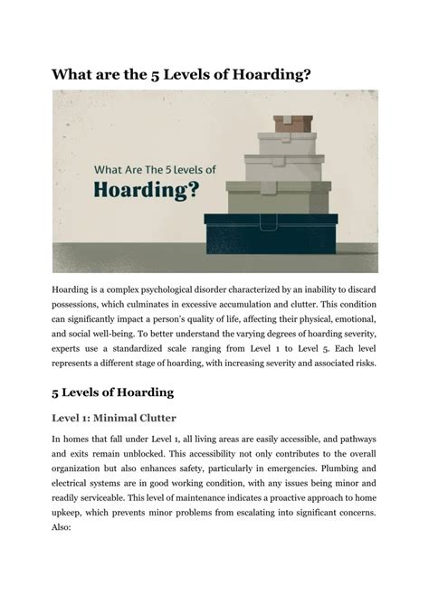 Ppt What Are The 5 Levels Of Hoarding Powerpoint Presentation Free