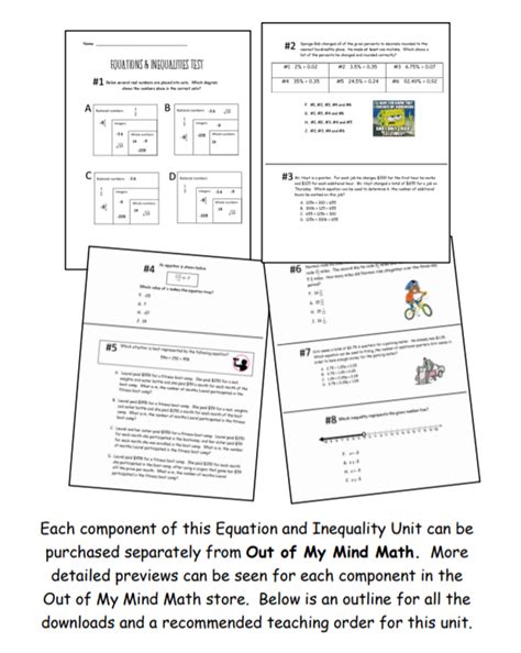 7th Grade Equations And Inequalities Unit Amped Up Learning