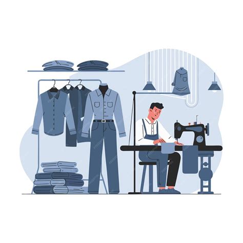 Clothing Manufacturing Process Illustration Mannequin Premium Ai Generated Vector