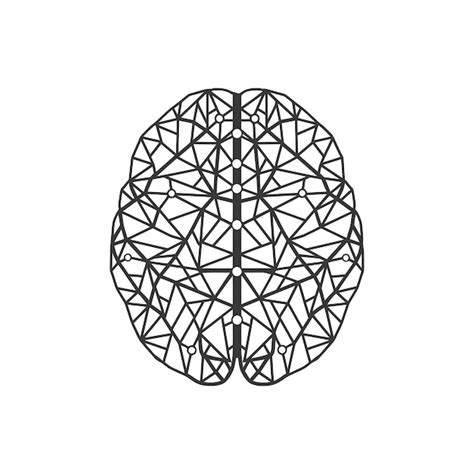 Premium Vector Geometric Representation Of The Human Brain