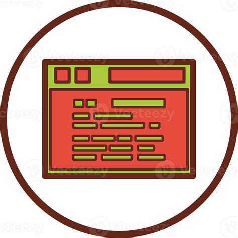 Web Page Flat Icon In Circle PNG