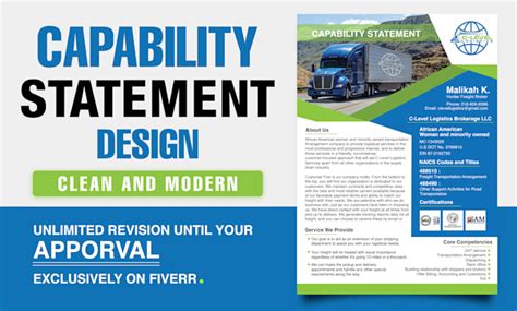 Design Your Capability Statement Within 6 Hours By Impulsedesign0 Fiverr