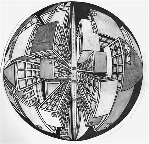 5 Point Perspective Buildings Five Point Perspective Drawing 5point