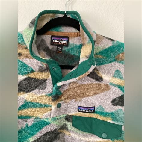 Rare Green Trout Mens Patagonia Synchilla Gem