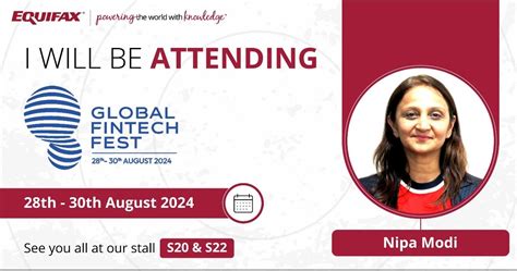 Nipa Modi On Linkedin Dont Forget To Visit Equifax India Booth S20