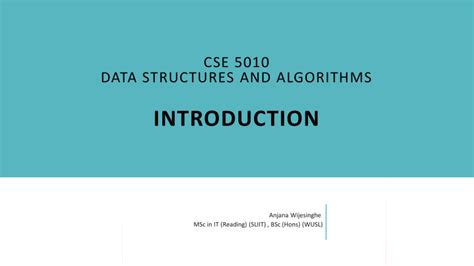 Data Structures And Algorithms Introduction