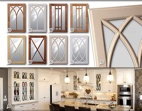 Gothic Mullion Glass Doors For Kitchen Cabinets