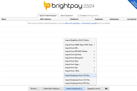 Importing Multiple Employers From Csv File Brightpay Documentation