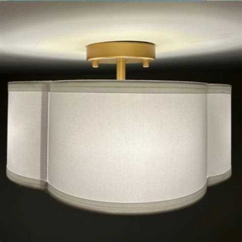 Modern Fabric Semi Flush Mount Ceiling Light 4 Leaf Ceiling Ping