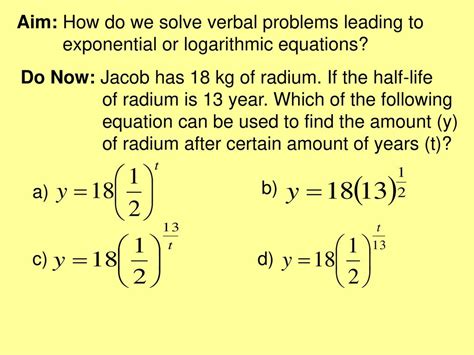 Exponential Function Word Problems