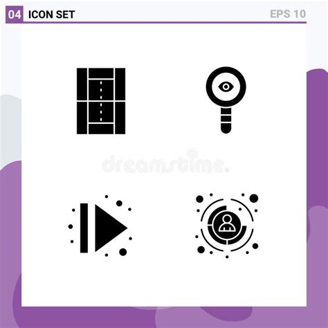 Solid Glyph Pack Of Universal Symbols Of Activities Molecule Pitch