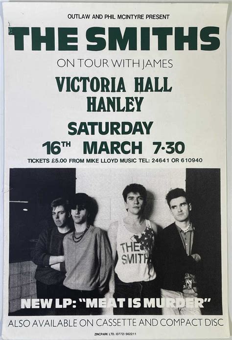 Lot 77 The Smiths Original 1985 Hanley Concert
