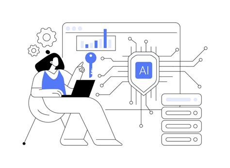 Ai Robot Presenting Data With Charts Graphs Vector Image