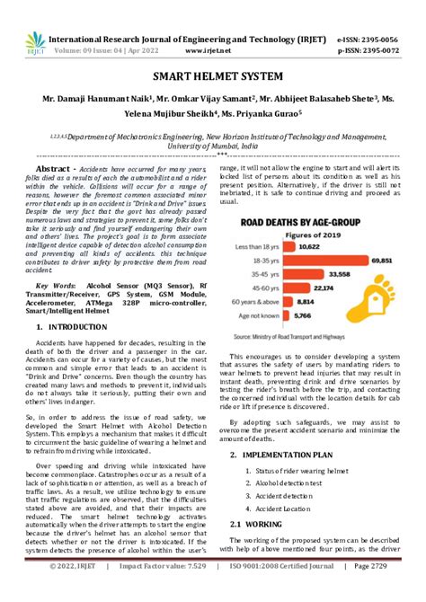 Pdf Smart Helmet System