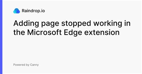 adding page stopped working in the microsoft edge extension voters