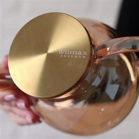 Ceainic Din Sticla Termorezistenta Auriu 1200ml Wilmax