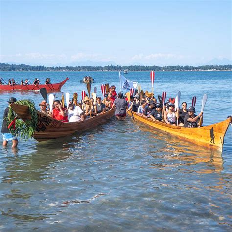 Canoe Families Complete Journeys Via Treacherous Waters Salish Current