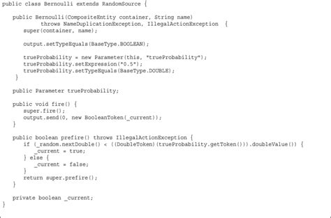 7 Code For The Bernoulli Actor Which Is Not Data Polymorphic Download Scientific Diagram