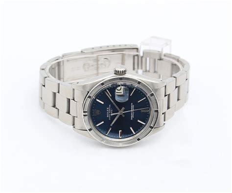 Rolex Oyster Perpetual Date Ref 1501 34mm Blue Dial Oyster Bracel