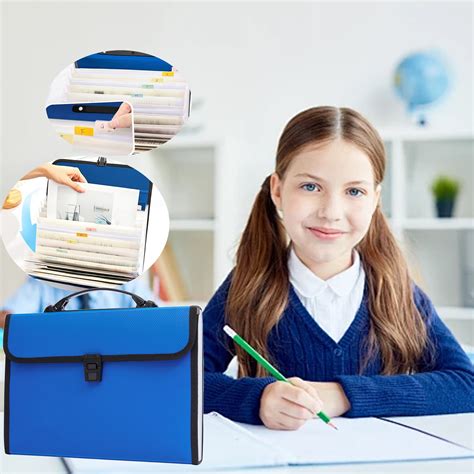 Miogawg 13 Pockets Accordion File Organizer With Handle Portable