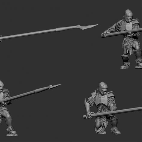 3d Printable Half Orc Pikeman By Dandelion In Middle Earth