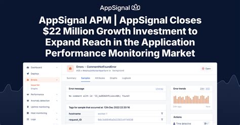 Appsignal Apm Appsignal Closes 22 Million Growth Investment To Expand Reach In The