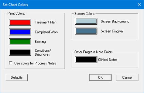 Chart Setting Up Chart Colors