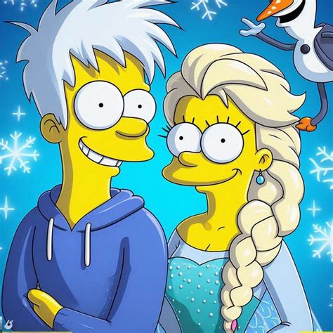Jack X Elsa In The Simpson Style By Xalicecandyx Via Tumblr Jelsa The Simpson Style