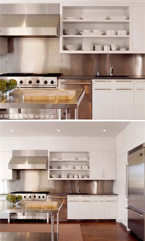 Kitchen Design Idea Install A Stainless Steel Backsplash For A Sleek