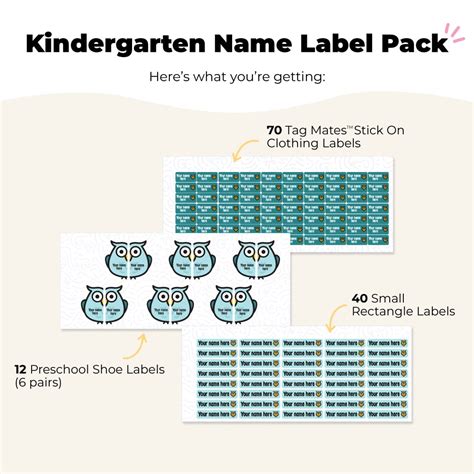 Kindergarten Name Label Pack Mabels Labels