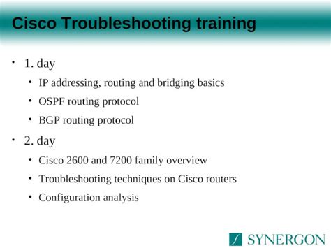 Ppt Cisco Troubleshooting Training 1 Day Ip Addressing Routing And