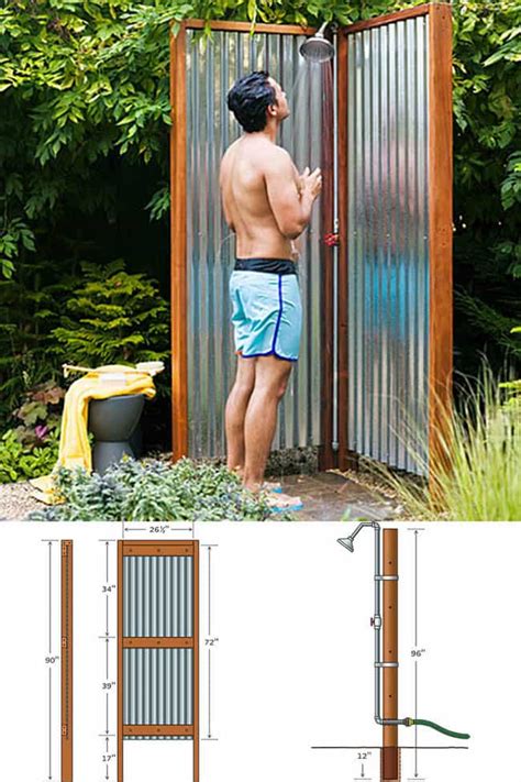 32 Beautiful And Easy Diy Outdoor Shower Ideas A Piece Of Rainbow