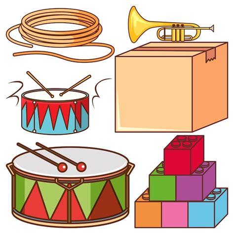 Satz Verschiedener Objekte Kostenlose Vektor