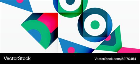 Colorful Circle And Triangle Abstract Background Vector Image