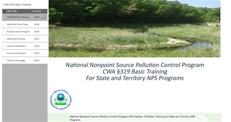 National Nonpoint Source Pollution Control Program Basic Training Us Epa