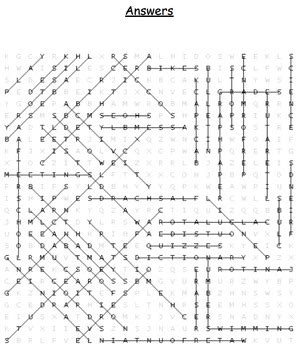 The Giant Back To School Word Search 50 Words Includes Answer Key