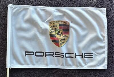 Genuine Porsche 18x11 Handheld Stick Event Flag Ebay