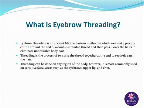 Ppt Eyebrows Threading Powerpoint Presentation Free Download Id