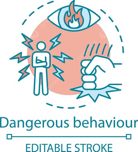 Dangerous Behaviour Concept Icon Web Dangerous Hit Vector Web