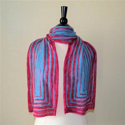 Diffraction Rectangular Knitted Shawl Pattern Pdf Etsy