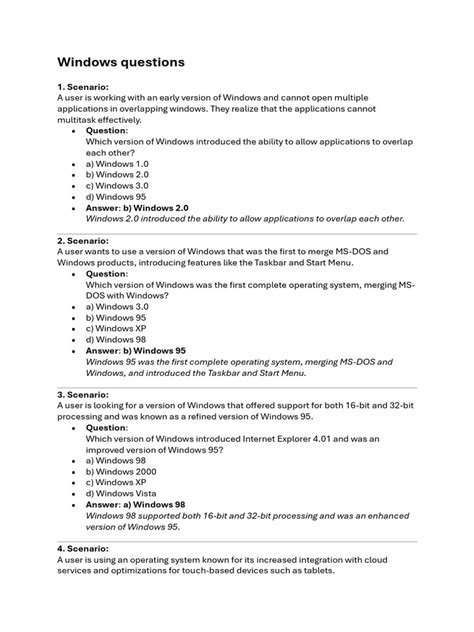 unit 2 scenario based question pdf