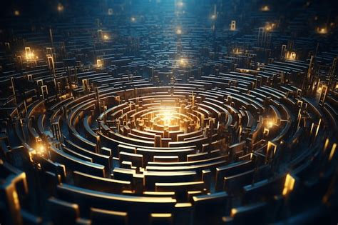Premium Photo Conceptual Image Of A Digital Maze With Twisting