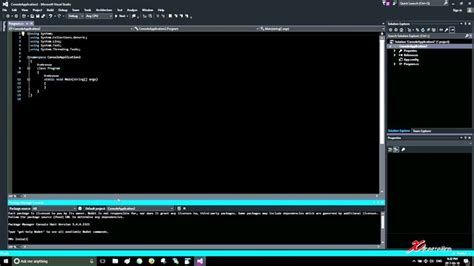Installing Nuget Package Using Package Manager Console For Visual