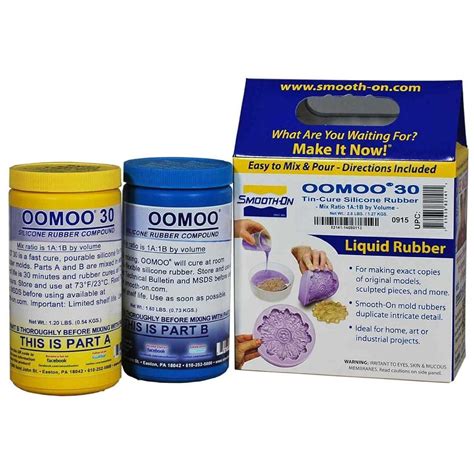 Smooth On Oomoo 30 Silicone Rubber Compound Mix Shop Hardware Tools