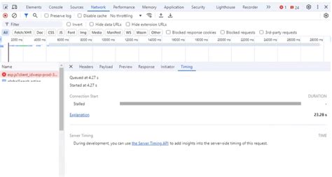 Tools Right Click Inspect Network A Connection Timeout Error Is Shown In Console Or Network Tabs